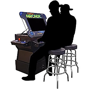 Creative Arcades Full Size Commercial Grade Cocktail Arcade Machine w/Riser | 2 Player | 3500 Games | 32" LCD Lifting Screen | LED | 4 Sanwa Joysticks | Trackball | 2 Stools | 3 Year Warranty
