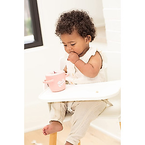 BELLA TUNNO Happy Snacker – Spill Proof Snack Cups for Toddlers and Babies, Snack Containers Made from Silicone BPA Free, Soft Opening & Removable Lid (Snack Queen)