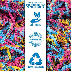 MagicWater Supply Crinkle Cut Paper Shred Filler (4 oz) for Gift Wrapping & Basket Filling - Fiesta