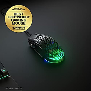 SteelSeries Aerox 5 - Lightweight Gaming Mouse - 18000 CPI -- TrueMove Air Optical Sensor - Ultra-Lightweight Water Resistant Design - Universal USB-C Connectivity (Renewed)