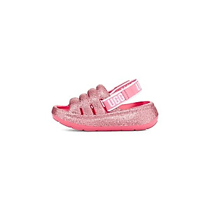 UGG Kids K Sport Yeah Glitter Sandal, Pink, 9 US Unisex Toddler