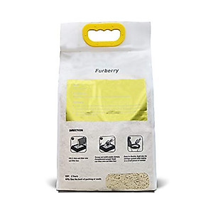 Furberry 2 Pack Natural Tofu Cat Litter Pellets Clumping Flushable Kitten Litter for Toilet Soy Cat Litter Unscented Zero Dust Low Tracking Septic Safe