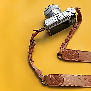 MegaGear SLR, DSLR Sierra Series Genuine Leather Camera Shoulder or Neck Strap