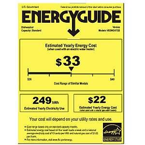 Verona VEDW24TSS 24 Inch Built In Dishwasher Touch Control 6 Wash Cycles 16 Place Settings, Stainless Steel