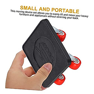 VILLCASE 1 Set Mover Moving Pulleys Home Moving Device Household Moving Tools Bed Moving Shifter Multipurpose Tool Furniture Moving Device Multitools Bracket Rubber Wheel Dolly
