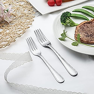 KOOMADE AUDREY 20-Piece Silverware Set for 4 - Stainless Steel Flatware with Dinner Forks, Salad Forks, Knives, Spoons, and Teaspoons - Dishwasher Safe