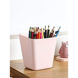 5 Piece Hanging Cup Holder,Trolley Storage Basket,Trolley Accessories,4.75x4"Hanging Pen Holder,Hanging Bucket,Plant Container,Storage Bucket,Makeup Pencil Holder White