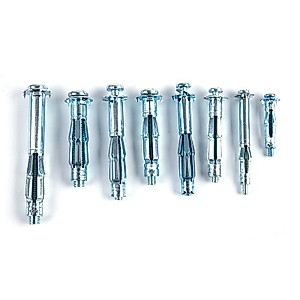 Expansion Screw,Stainless steel expansion bolts, screws, screws,Expansion Bolts Heavy Expansion Bolt Set Wall Anchor Metal Setting Tool Hollow Drive Anchor Screws Assortment Kit for Drywall Plaster (C