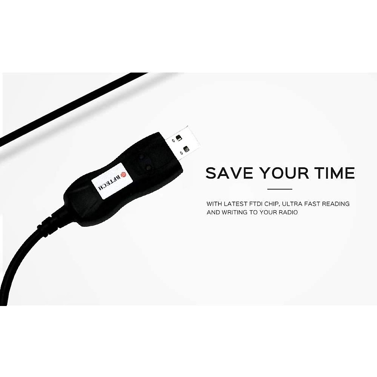 BFTECH PC03 FTDI Genuine USB Programming Cable Dual pin,for BaoFeng, Kenwood, and AnyTone Radio