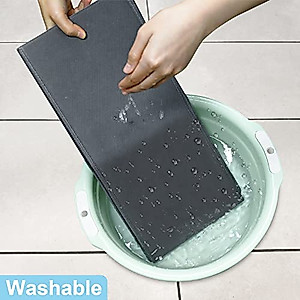 3 Pcs Wardrobe Clothes Organizer, Drawer Clothes Organizers for Pants, Jeans, T-shirt, Scarves, Dress, Stackable Storage Closet Container with Handles, Grey (2Pcs 6 Grids & 1Pc 9 Grids)