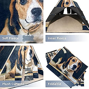 enheng Small Pet Hideout Beagle Puppy Dog Hamster House Guinea Pig Playhouse for Dwarf Rabbits Hedgehogs Chinchillas