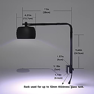 LANDEN HYDROLIT 35 RGB LED Aquarium Light for Freshwater- Full Spectrum Lighting with Adjustable BrightnessWith Controller(Light with Mount Kits only)