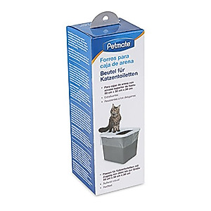 Petmate TOP ENTRY LITTER PAN LINERS Dark Grey 8 Count (Pack of 1)
