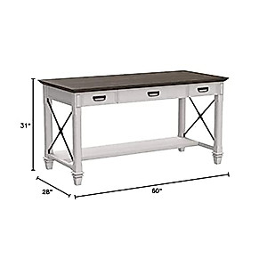 Martin Furniture Writing Table, White