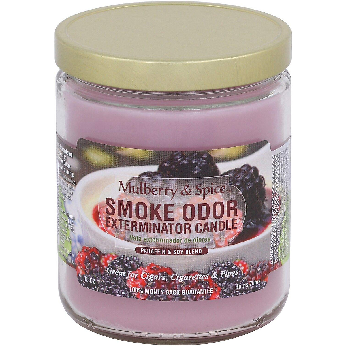 Smoke Odor Exterminator Mulberry And Spice Candle 13 oz - Pack of 2