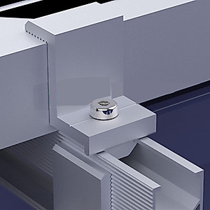 Autone 12 Pcs Solar Panel Adjustable End Clamps Solar Panel Mounting Bracket Clamp for 30-50mm/1.18-1.97'' Solar Framed Panel