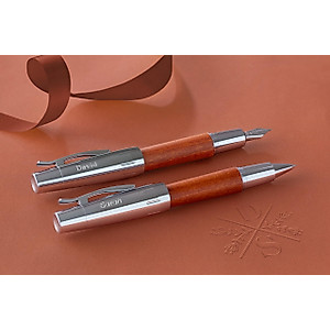 Faber Castell F148200Faber-Castell E-Motion fountain Pen Brown M, Pear wood brown.