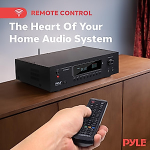 Pyle 10’’ Portable PA Speaker System - Wireless BT Streaming PA & Karaoke Party Audio Speaker, Two Wireless Mic, Wired Microphone, Tablet Stand, Flashing Party Lights, MP3/USB//FM Radio - PHPWA10TB