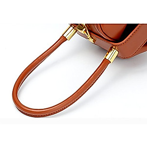 Normia Rita Handbags For Ladies Fashion Retro Genuine Leather Handmade Dumplings Satchel Women Small Shopping Dating Bag… (Black)