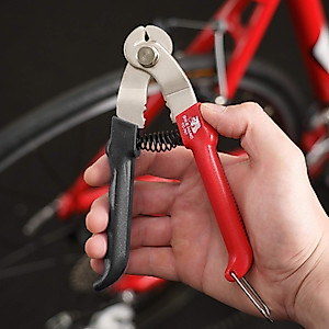 Bikehand Heavy Duty - Stainless Steel Cable Wire - Cutter Scissors Repair Tool - Bike Bicycle Brake Shifter MTB Cable, Small Hard Wire - Crimper - Very Clean Cut