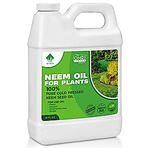 Neem Oil - Neem Oil Spray for Plants - 16 Oz - 100% Pure Cold Pressed Neem Oil for Plants Concentrate - Horticultural Spray for Indoor and Outdoor Plants, Leaf, Garden, Vegetable, Fruit Trees