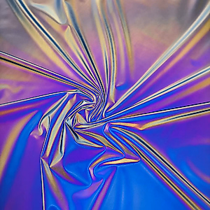 Colorful Reflective Stretch Fabric Cloths Fashion at Night for Clothing Sew On Size: 55 in x 1 yd