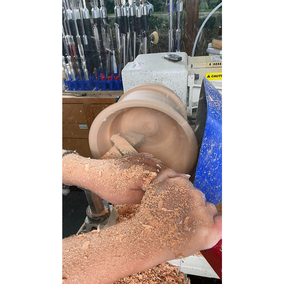 Simple Woodturning Tools Simple Scraper V 12" long angled carbide tool for steep or straight inside walls and bottom finishing, USA Made (Unhandled, Oval Cutter)