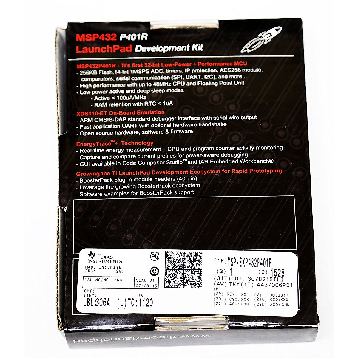 Development Boards & Kits - ARM MSP432 401R - MSP432P401R LaunchPad