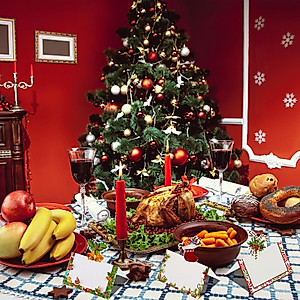 36 Pieces Christmas Place Cards for Table Holiday Name Cards Rustic Table Name Cards Christmas Place Card Holders Colorful Birthday Place Cards for Christmas Holiday Dinner Party (Elegant Style)