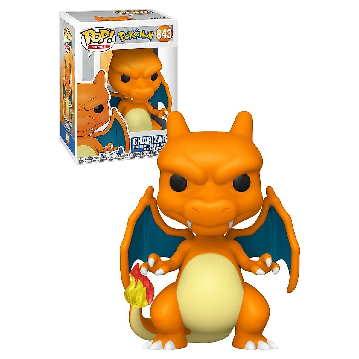 Pokemon Charizard Pop! Vinyl Figure (Bundled with Compatible Pop Box Protector Case),Multicolored,3.75 inches