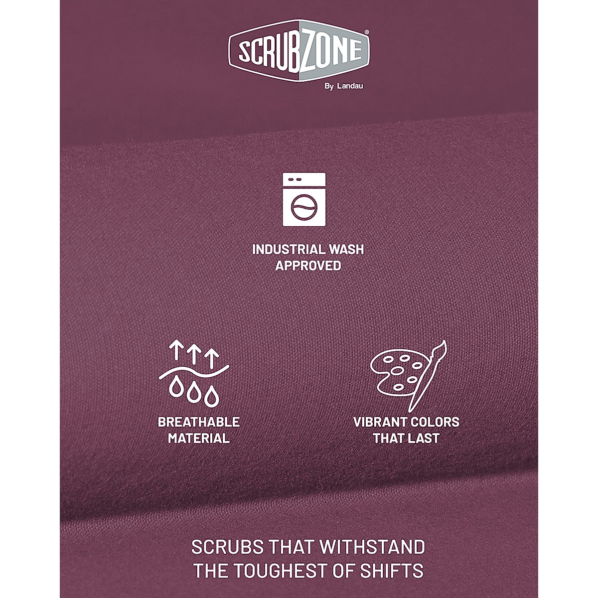 Landau Scrub Zone Unisex Relaxed Fit 1-Pocket V-Neck Scrub Top 71221