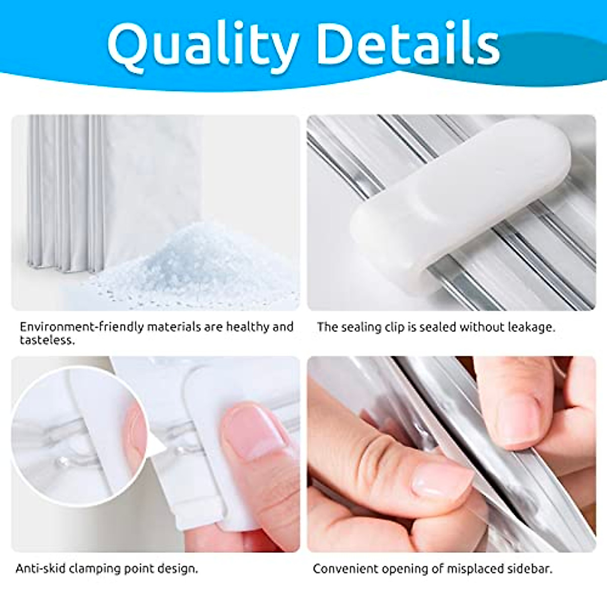 COSadiman Vacuum Storage Bags Space Saver Bags with Hand Pump, 6 PCS Plain/Flat Heavy Duty Space-saving Storage Bags,Vacuum Sealed Bags for Beddings Quilt Clothes Blankets Comforters Closet Organizers, Save Up 80% Space (Large, Transparent)