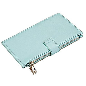 Travelambo Womens Multi Card Case Wallet & Leather Squeeze Coin Purse