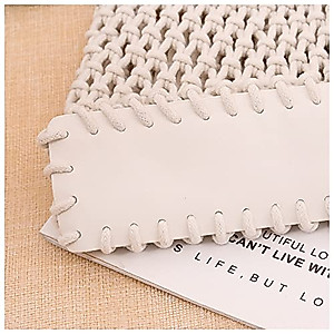 Naimo Straw Beach Bag Large Woven Rattan Shoulder Bag Fishing Net Handbag Cotton Rope Tote Summer Crochet Hobo Bag