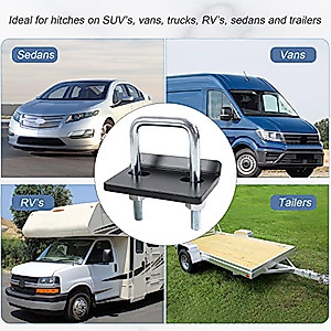 DICMIC Hitch Tightener, Stainless Steel Anti-Rattle Stabilizer for 1.25” and 2" Hitch Receiver, Long-Lasting U-Bolt for Safe Transportation