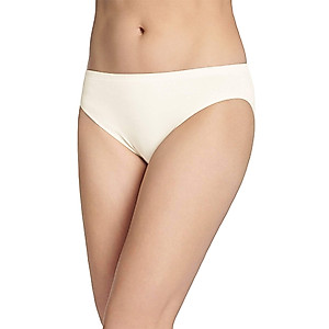 Jockey For Her Comfies 3-pk. Hi-Cut Panties 3326 IVORY/BLACK/WHITE 8