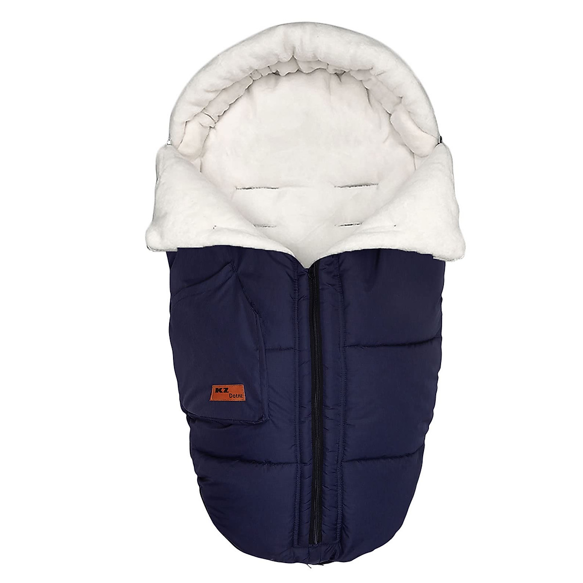 KZ Dotnz Universal Footmuff for Stroller with Adjustable Side Central and Botton zips, Stroller Footmuff with Soft Hood, Waterproof Warm Outdoor Baby Stroller Bunting Bag/Stroller Accessories