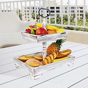 Tier Tray Decor Stand - Tiered Design for Dining Tables, Seasonal Decoration for Family Gatherings, Suitable for Halloween & Christmas