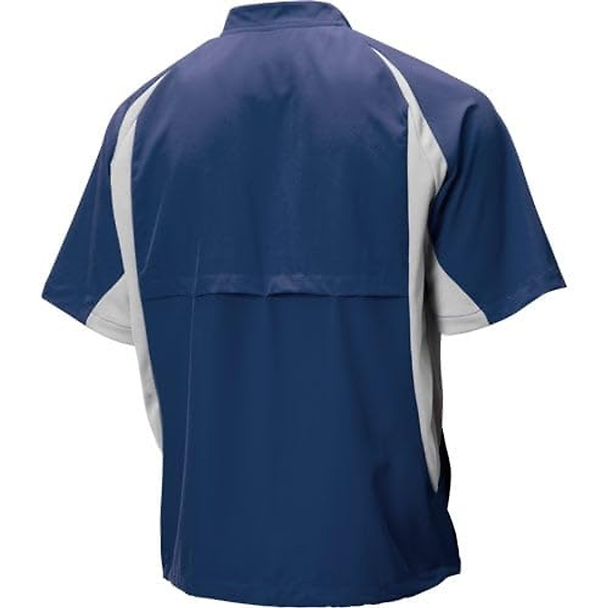 Wire2wire Men's Performance Short Sleeve Baseball Cage Jacket Navy/Grey 2XL
