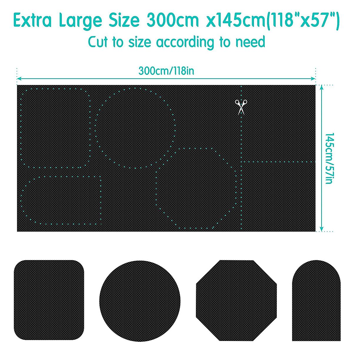 Black Out Blinds for Window 100% Blackout Fabric 118"x57" Portable Blackout Shades Temporary Sun Blocking for Window Quick Use with Nano Stickers for Home & Travel Rollable Washable Reusable