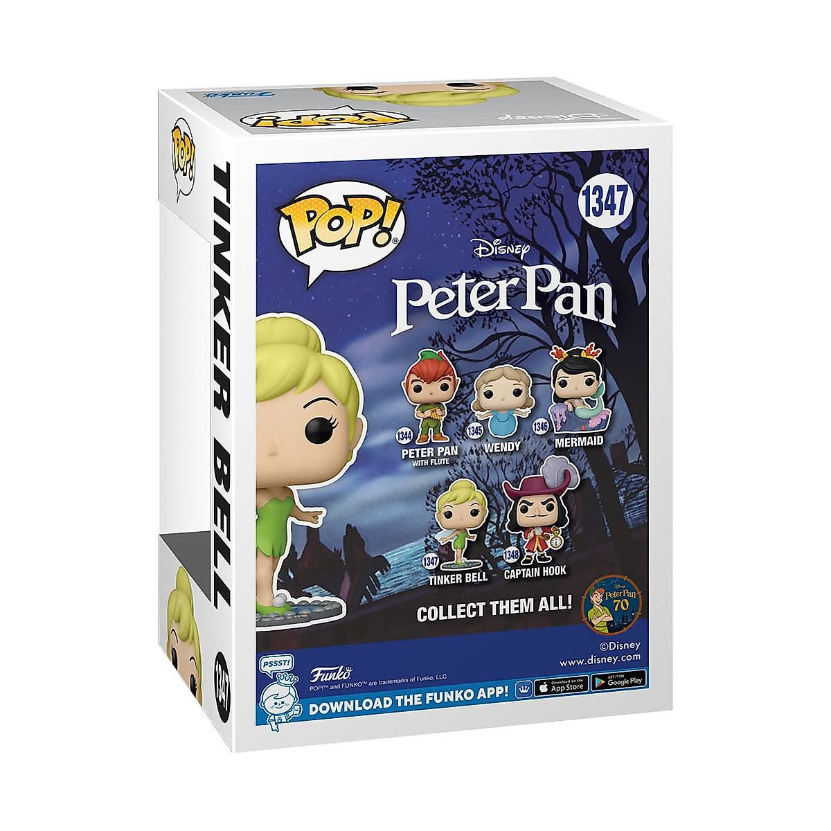 Funko POP! Disney: Peter Pan 70th - Tinker Bell - Tink on Mirror - Collectable Vinyl Figure - Gift Idea - Official Merchandise - for Kids & Adults - Movies Fans - Model Figure for Collectors