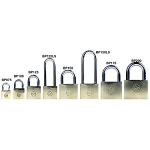 FJM Security Products Mountain Series (BP125ALS-51) Solid Brass Padlocks, 1-1/4" Wide Keyed Alike, 2-1/8" Long Shackle