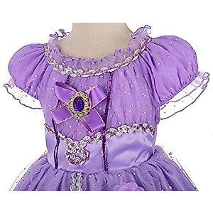 Lito Angels Baby Girls' Princess Dress Up Costume Purple Fancy Party Dress Outfit with Accessories Size 24 Months B