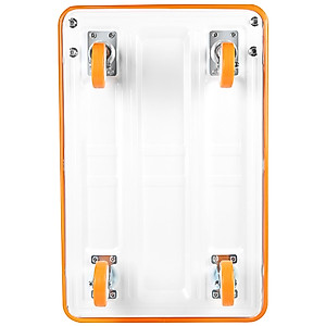 Foldable Push Cart Dolly, Moving Platform Hand Truck, Folding Moving Push Heavy Duty Rolling Cart with 330 lbs Weight Capacity (Orange)