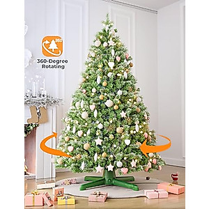 DG-Direct Rotating Christmas Tree Stand with Remote Control, Stable 360 Revolving Tree Base Stand, Up to 9ft and 120 lb. Adjustable Christmas Tree Holder for Xmas Tree, Artificial Tree (Green)