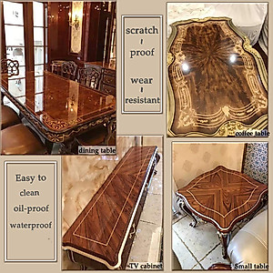 Clear Glossy Self Adhesive Film Covering Removable Protective Film Contact Paper Shelf Drawer Liner Transfer Tape Roll 17.7" x 9.8'