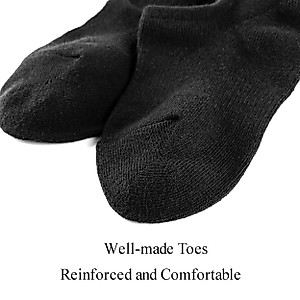 Mottee&Zconia No Show Socks Men Low Cut Ankle Short Socks for Men Black Casual Anti-slid Socks with Non Slip Grip for Men Size8-11