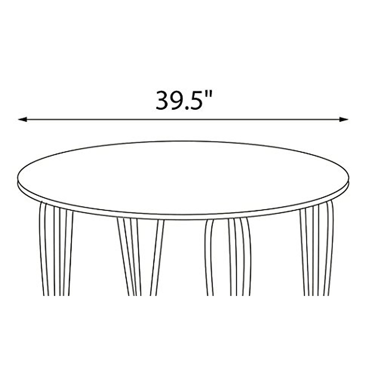 DHP Bentwood Round Dining Table Top.Legs sold seperately, Espresso Brown, Medium