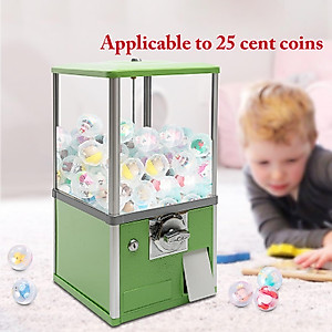 CNCEST Vending Machine, 20.87" Height Candy Gumball Machine, Huge Load Capacity Gumball Bank, Candy Vending Machine for 1.77-1.97in Gadgets, for Game Stores and Retail Stores (Green)