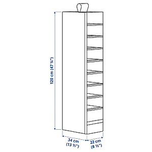 Ikea Storage organizer hanging 9 Compartments skubb White